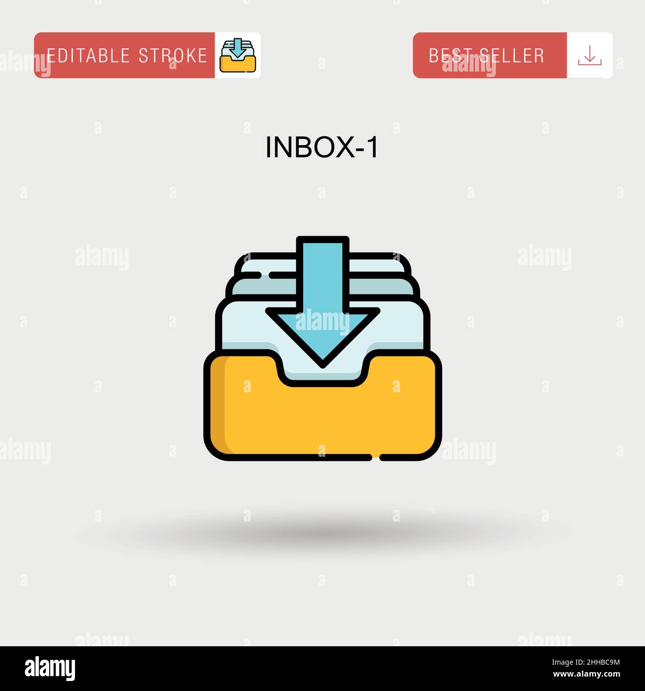 Inbox-1 Simple vector icon Stock Vector Image & Art - Alamy
