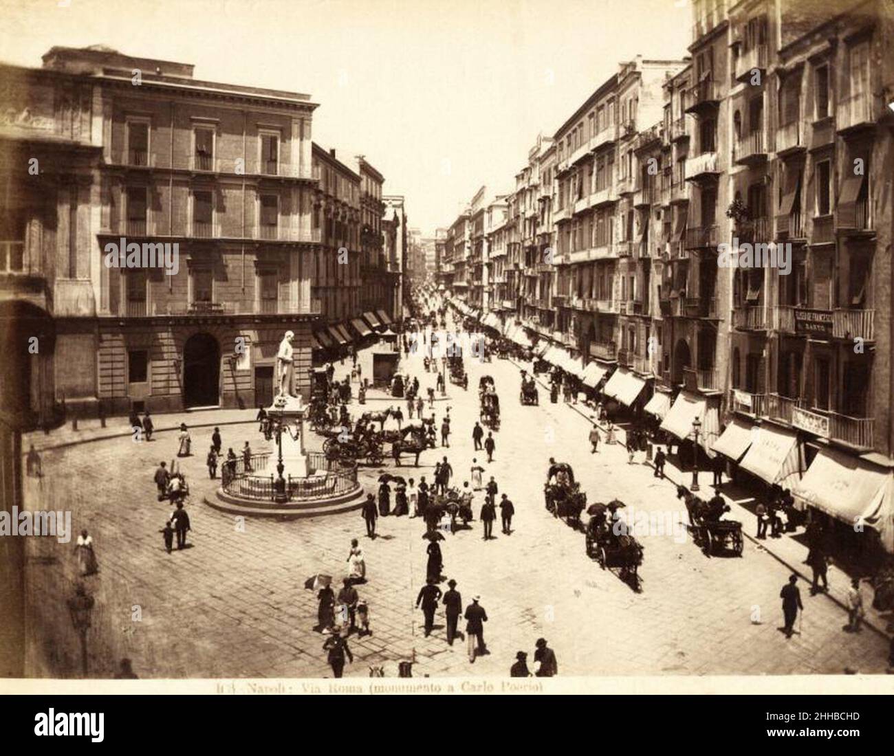 Sommer, Giorgio (1834-1914) - n. 103 - Napoli - via Roma (Monumento a ...