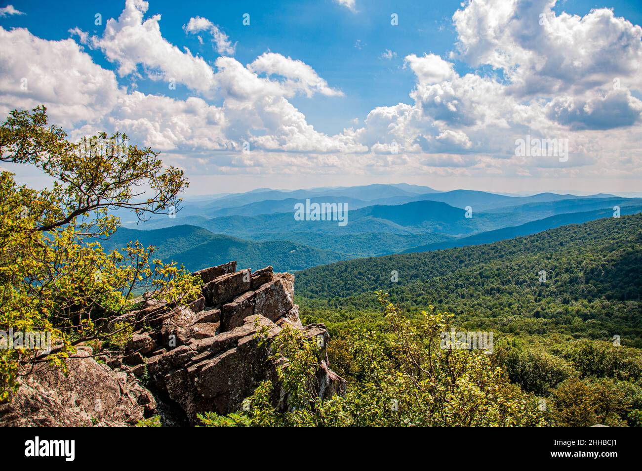 Summer View of the Blue Ridge Mountains, Shenandoah National Park ...