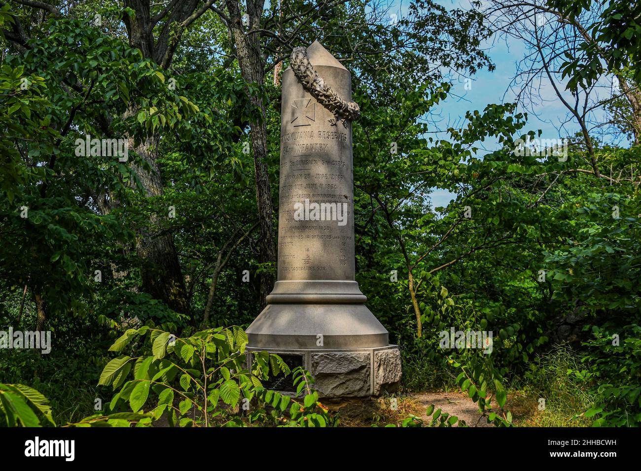 Monument to the 5th Pennsylvania Reserves, Big Round Top, Gettysburg ...