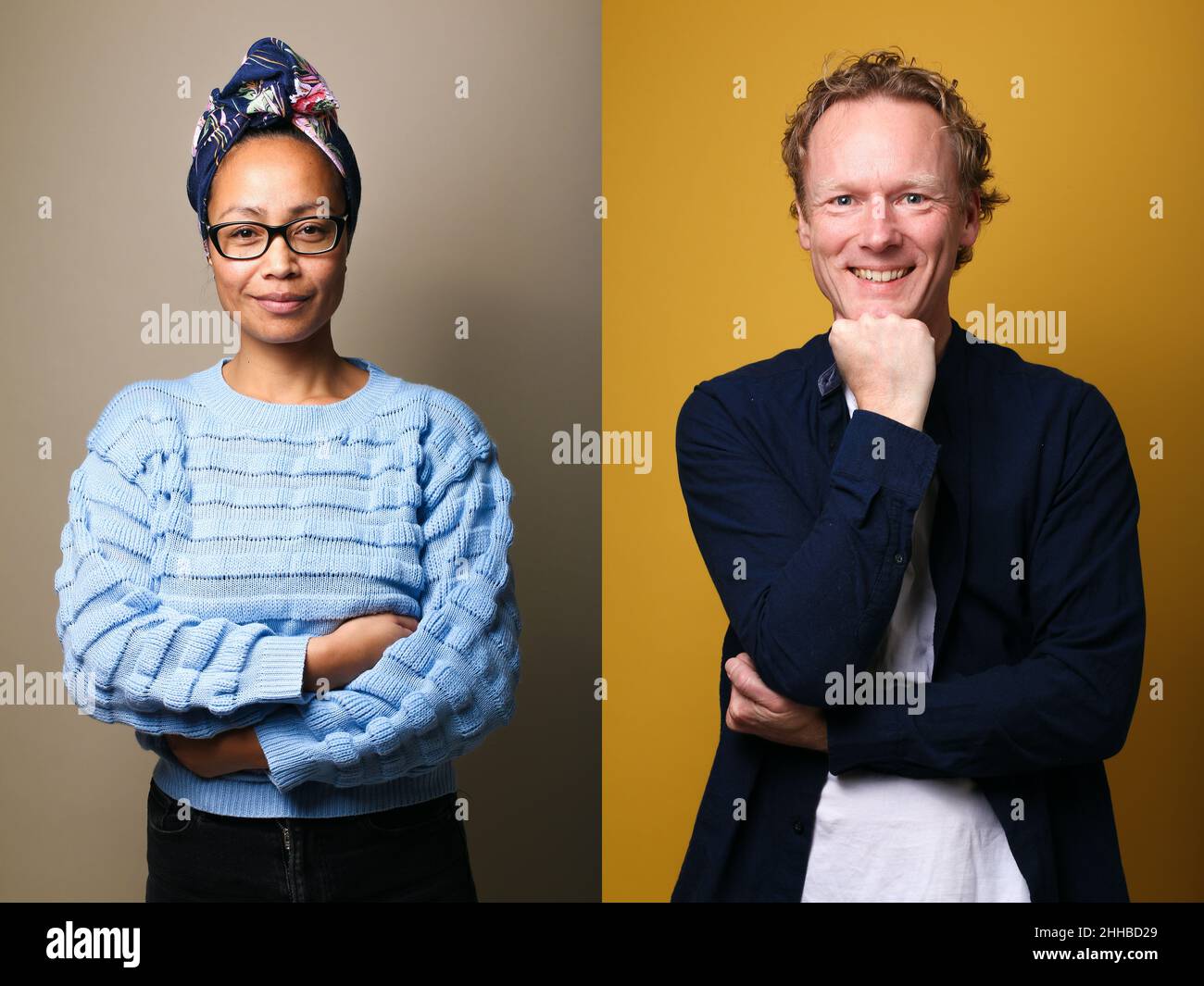 Group of people in a collage Stock Photo - Alamy