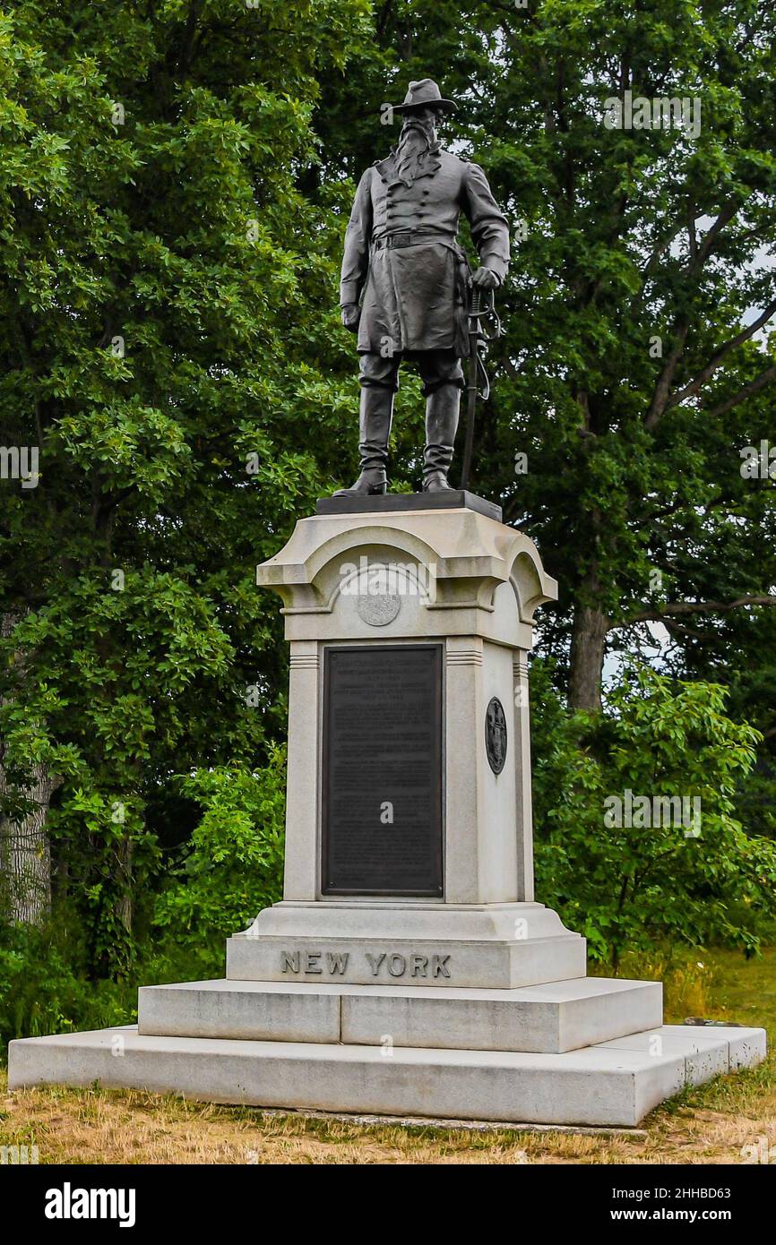 Monument to Union Brigadier General John Cleveland Robinson, Gettysburg National Military Park ...