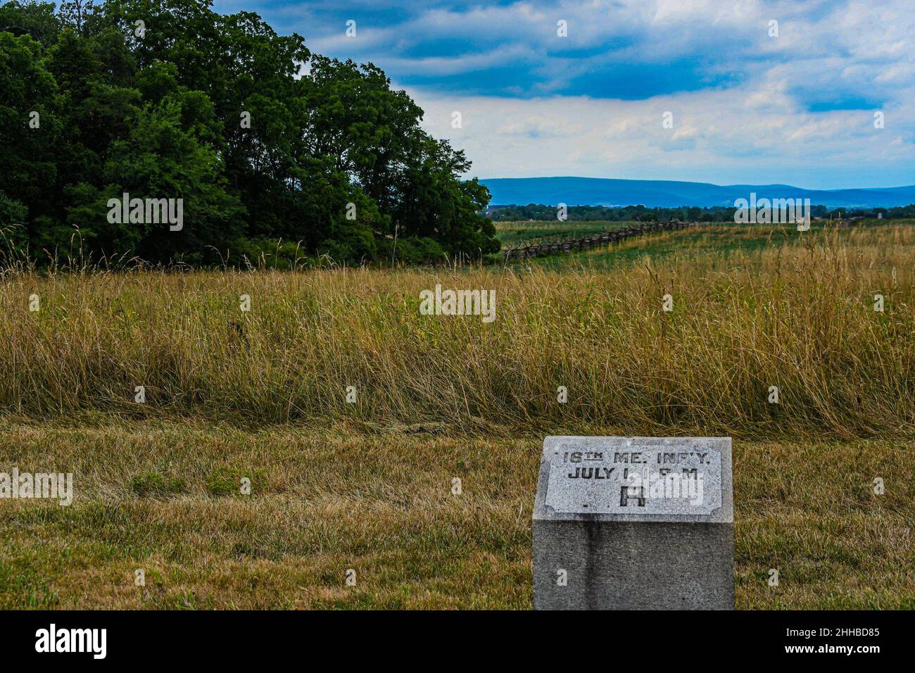 Right Flank Marker, 18th Maine Infantry, Gettysburg National Military ...