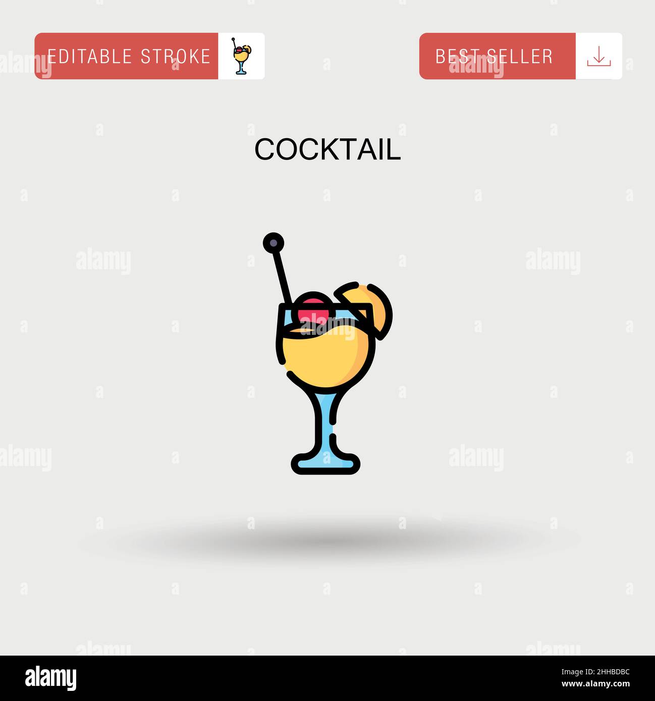 Classic alcoholic cocktail red Stock Vector Images - Alamy