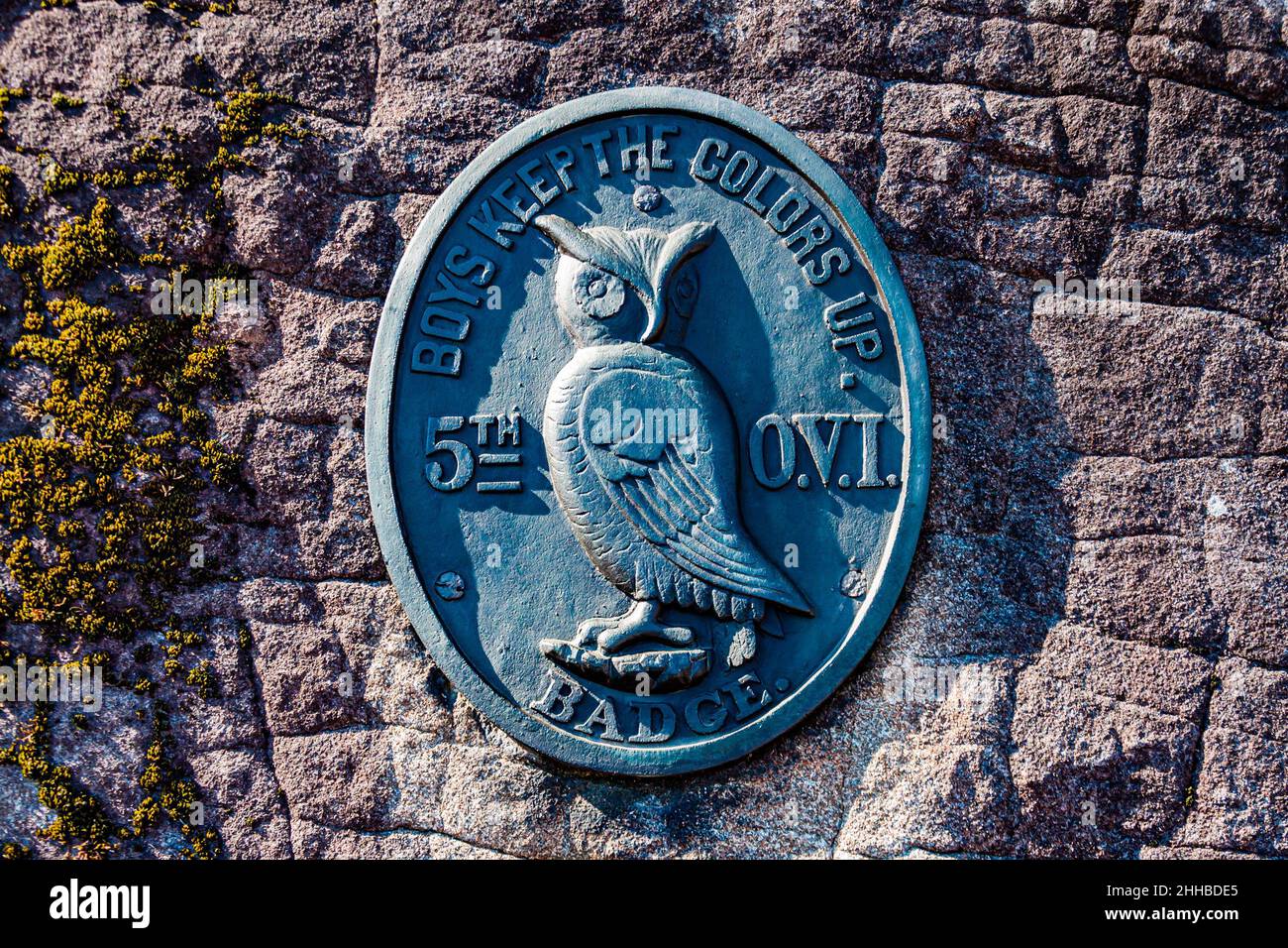 Photo of The 5th Ohio Volunteer Infantry Regiment Badge, Gettysburg National Military Park ...
