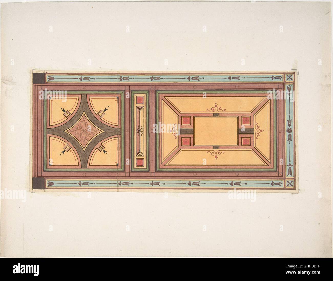 Pompeiian design for paneling hi-res stock photography and images - Alamy