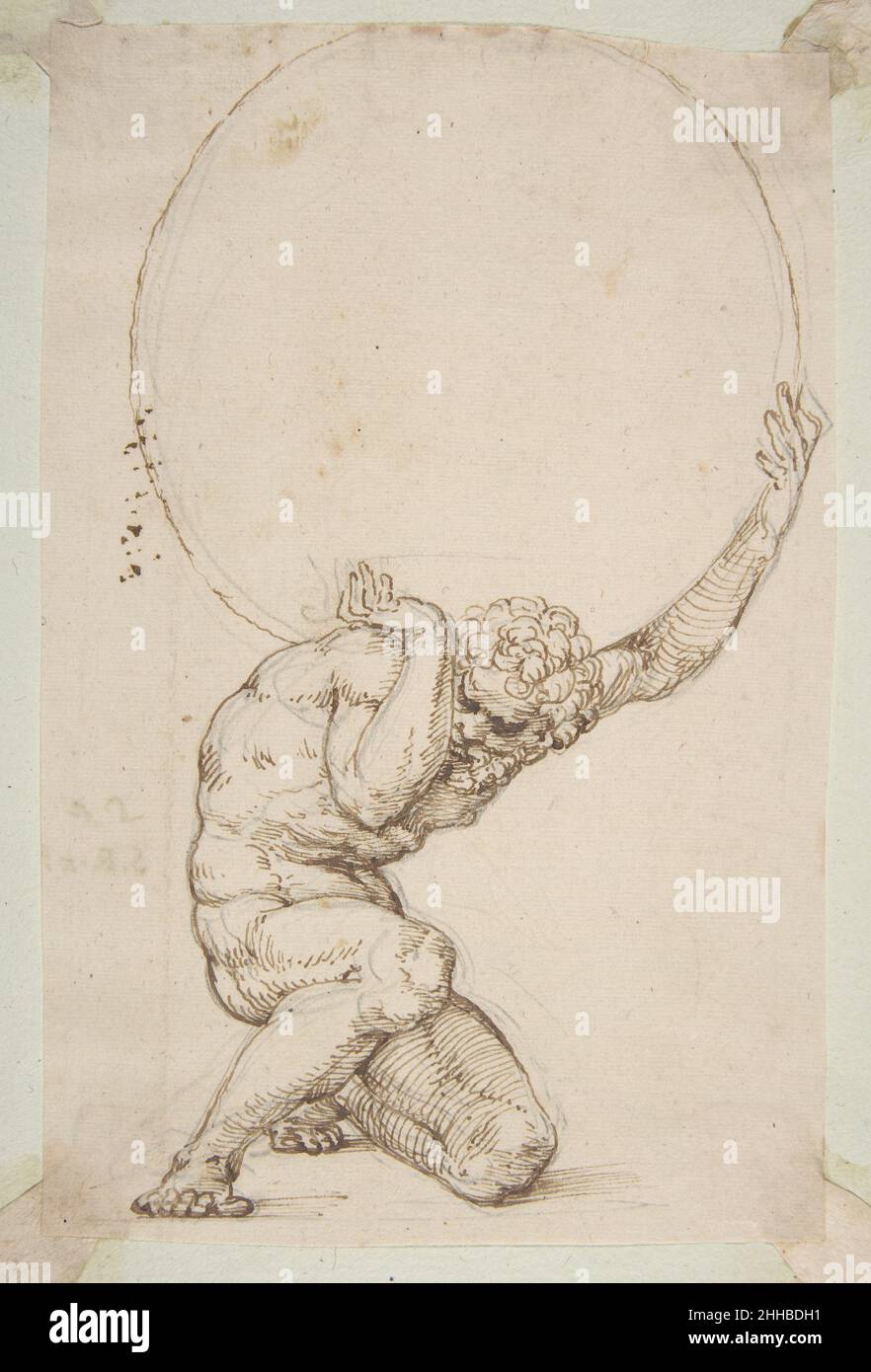 Crouching Figure of Atlas 1481–1536 Baldassare Tommaso Peruzzi Italian ...