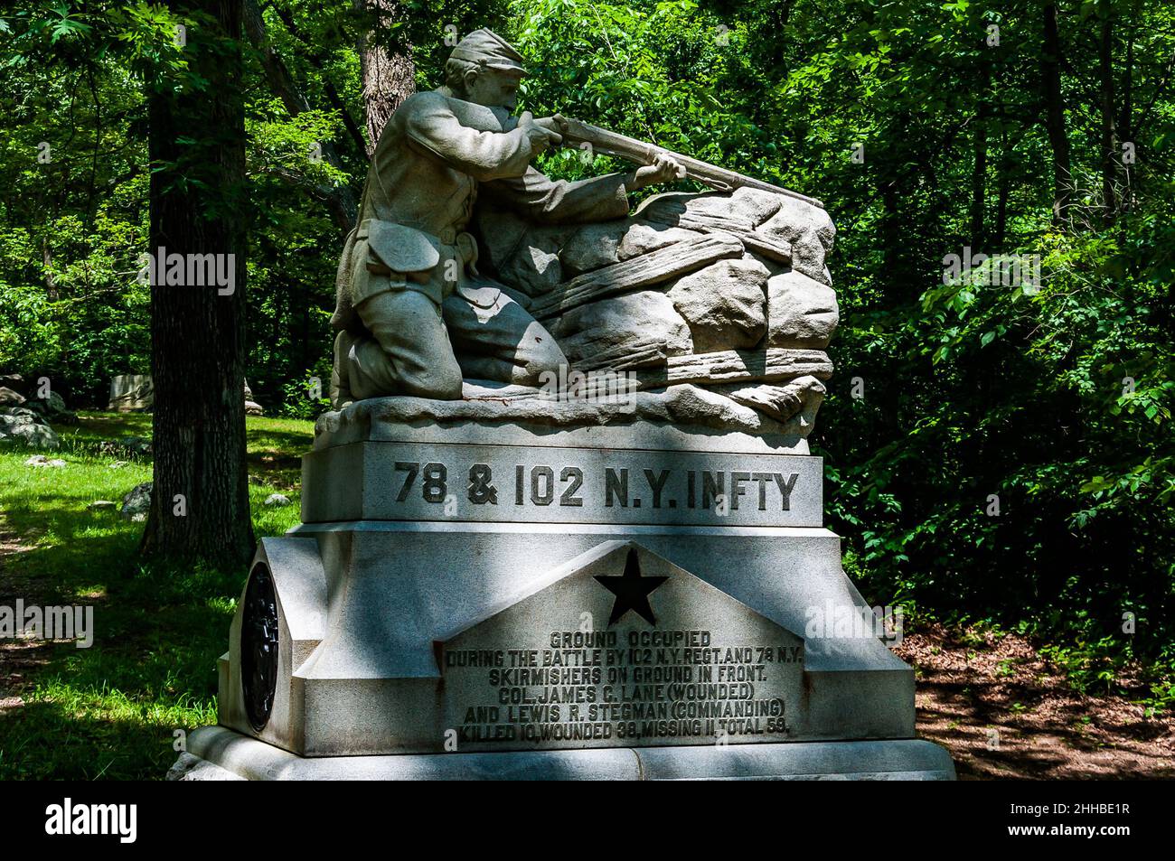 The 78th and 102nd New York Volunteer Infantry Monument, Gettysburg National Military Park ...