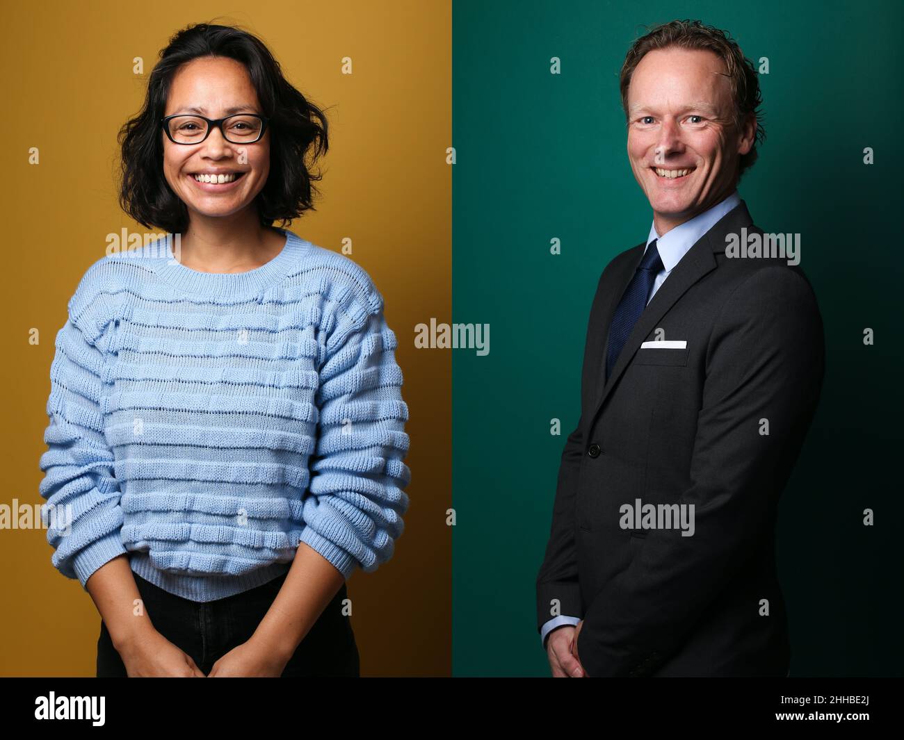 Group of people in a collage Stock Photo - Alamy