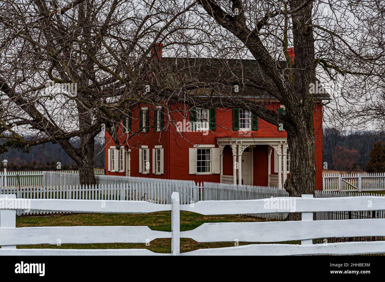 Photo of the Sherfy House on a Cold and Rainy March Day, Gettysburg ...