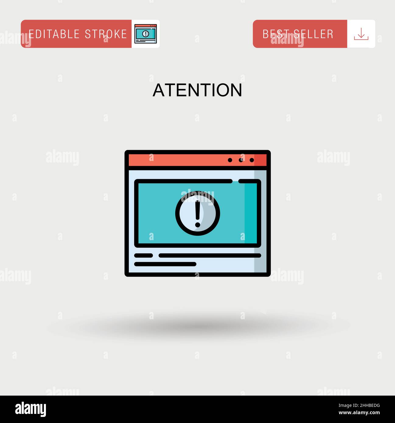 Exclamation icon vector logo Stock Vector Images - Alamy