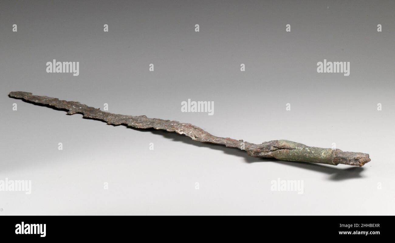 Iron sword with bronze hilt ca. 2nd century B.C.–1st century A.D. Roman ...