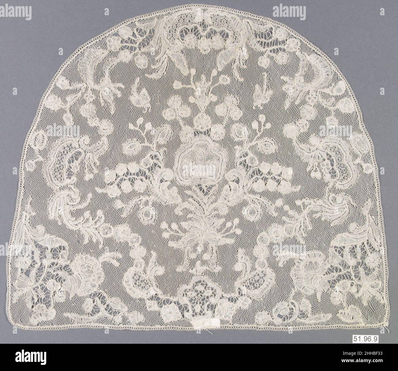 Cap crown mid-18th century Flemish, Brussels. Cap crown 227545 Stock ...