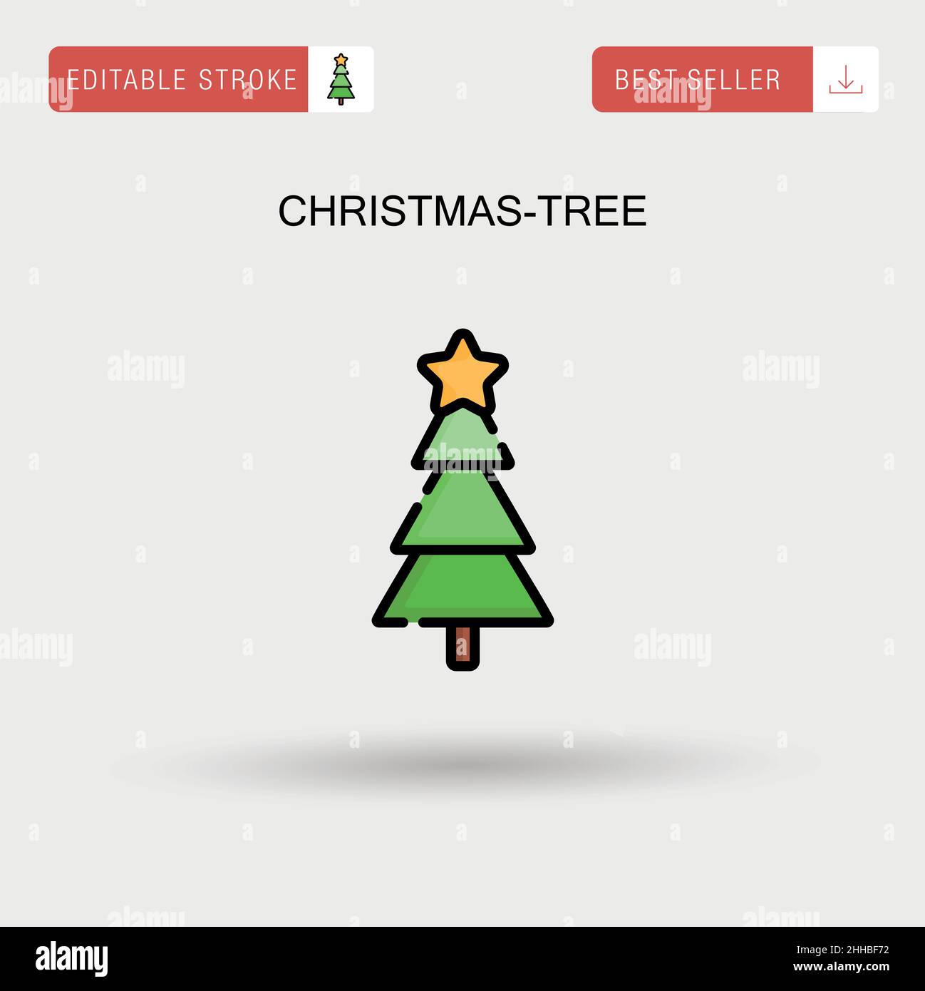 Christmas-tree Simple vector icon Stock Vector Image & Art - Alamy