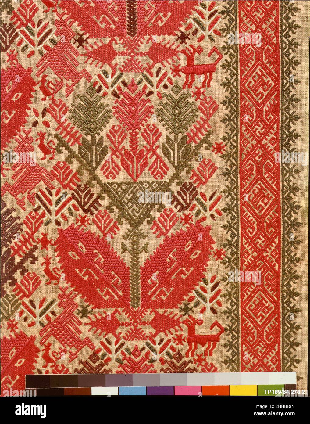 Pair of bed curtains 18th century Greek Islands, Patmos The focal point ...