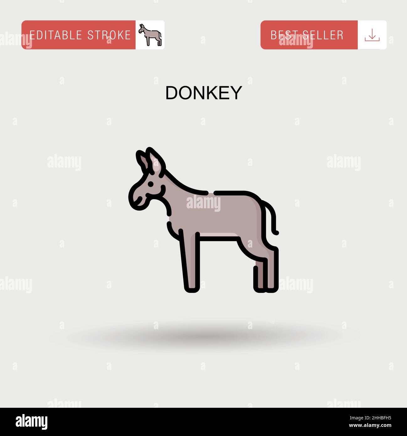 Donkey Simple vector icon Stock Vector Image & Art - Alamy