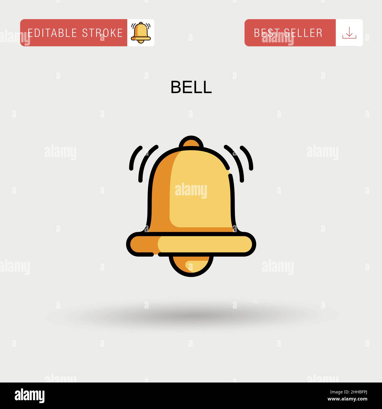Bell Simple vector icon Stock Vector Image & Art - Alamy