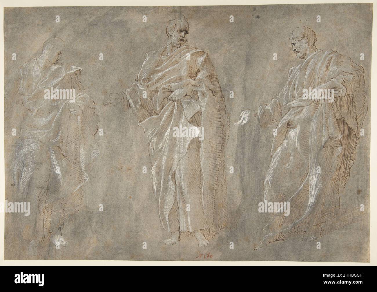 Three Standing Figures 16th century After Francesco Primaticcio Italian ...