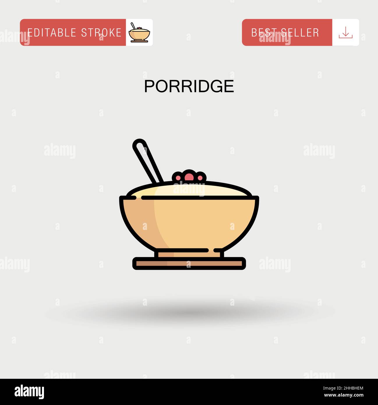 Porridge Simple vector icon Stock Vector Image & Art - Alamy