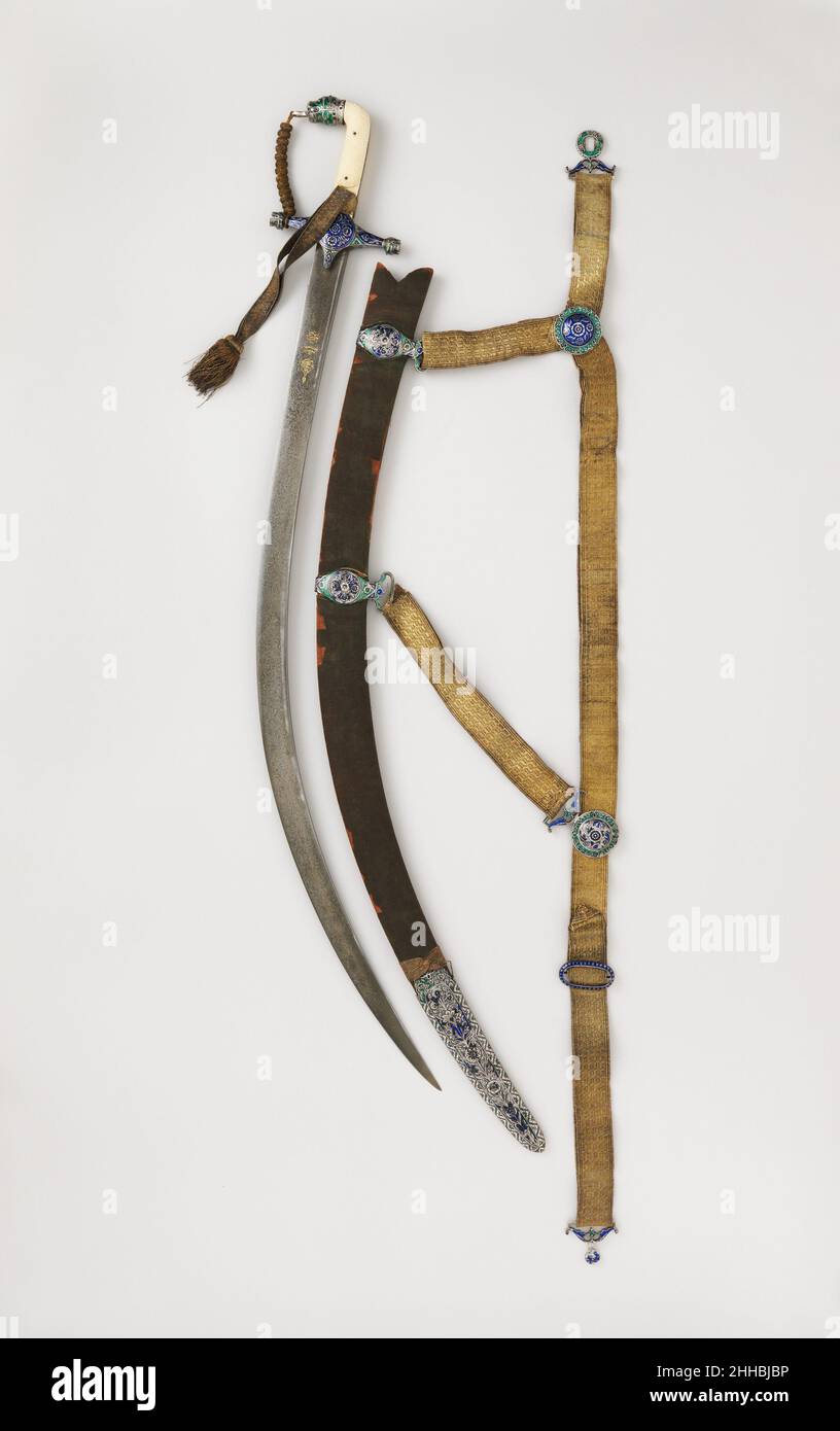 Sword (Shamshir) with Scabbard and Belt hilt, scabbard, and belt, early ...