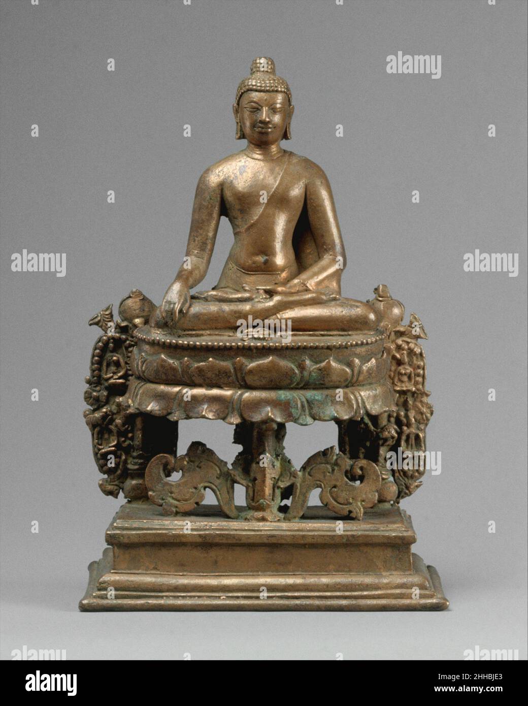 Lotus-Enthroned Buddha Akshobhya, the Transcendent Buddha 8th–early 9th ...