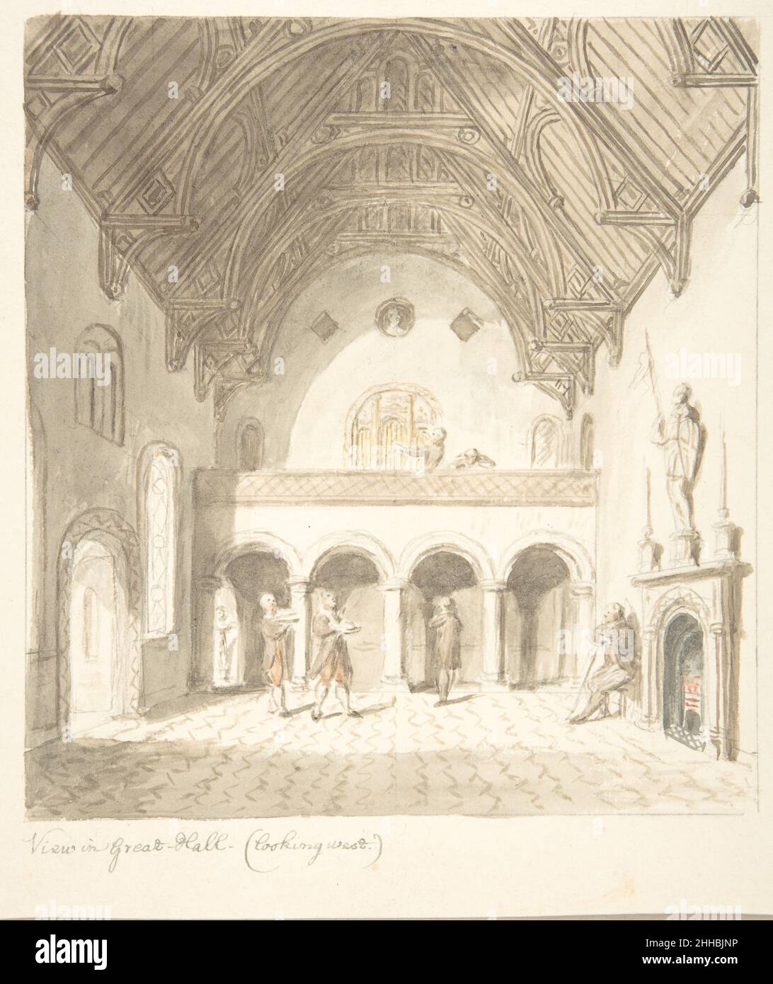 Lea Castle, Worcestershire, View in the Great Hall, Looking West ca ...