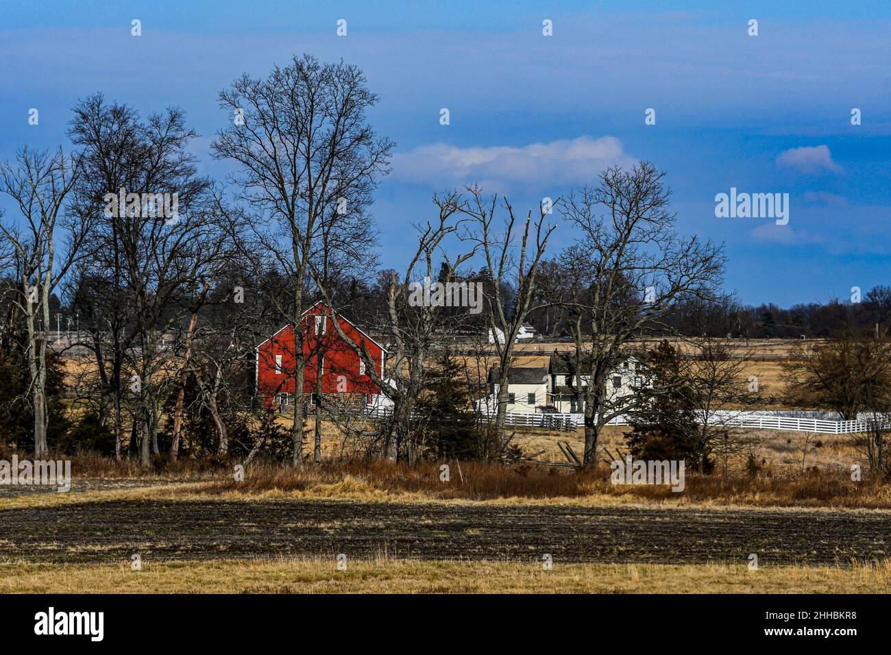 Photo of a Civil War Era Farmhouse and Barn located at Gettysburg ...