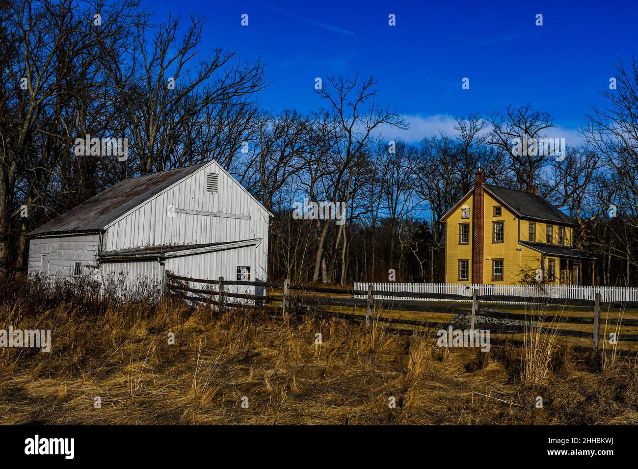 Photo of a Civil War Farmhouse and Out-Building, Gettysburg National ...