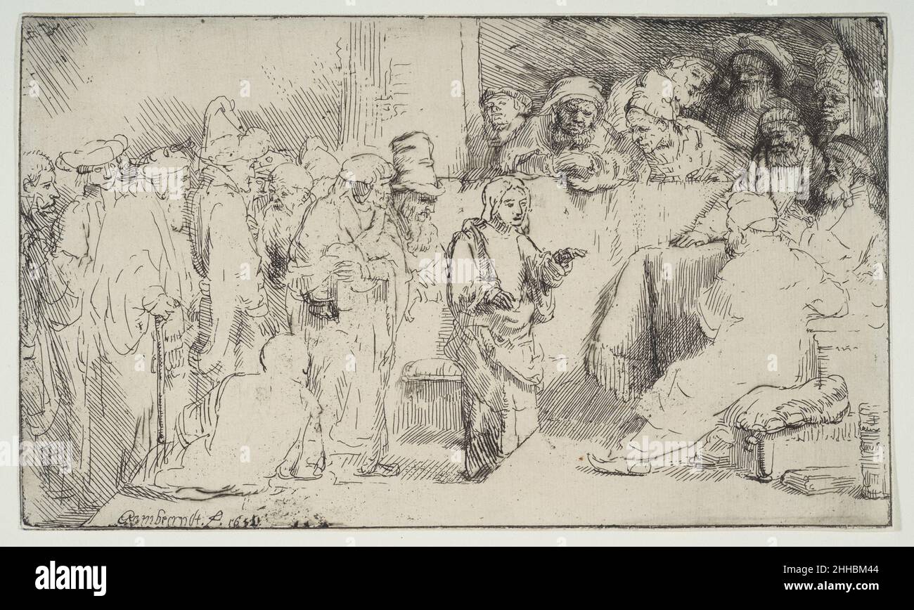 Christ Disputing with the Doctors; a sketch 1652 Rembrandt (Rembrandt ...