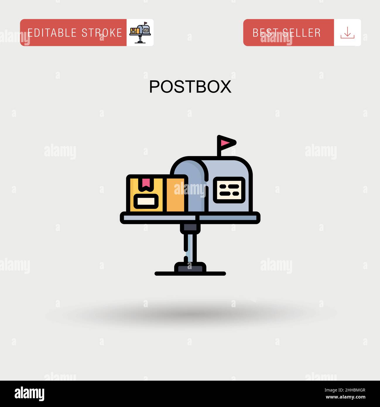 Postbox Simple vector icon Stock Vector Image & Art - Alamy