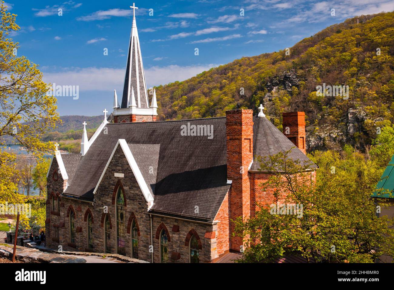 View of Saint Peters Church, Harpers Ferry, West Virginia Stock Photo ...