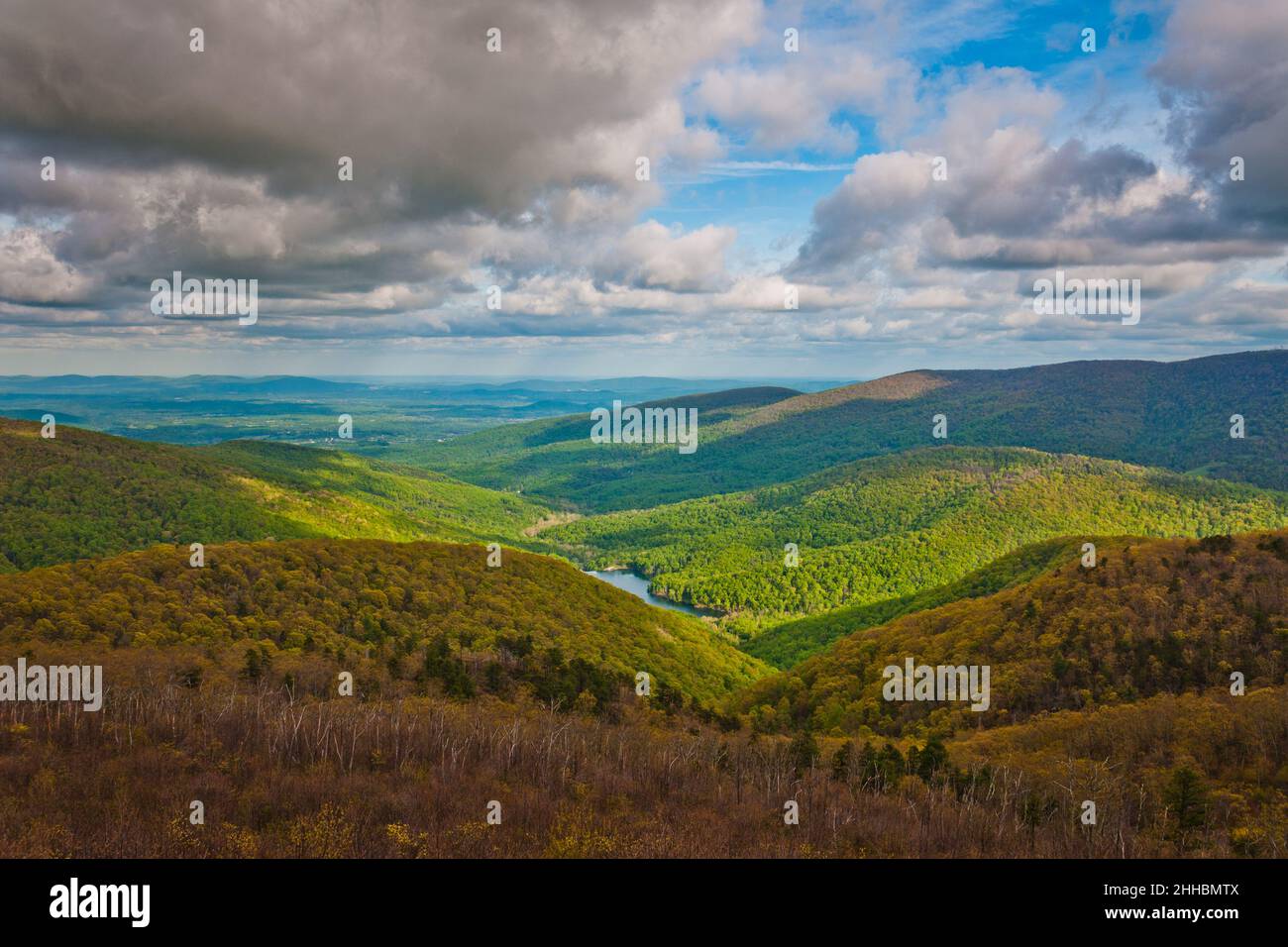 View of the Charlottesville Reservoir and Appalachians from Skyline ...