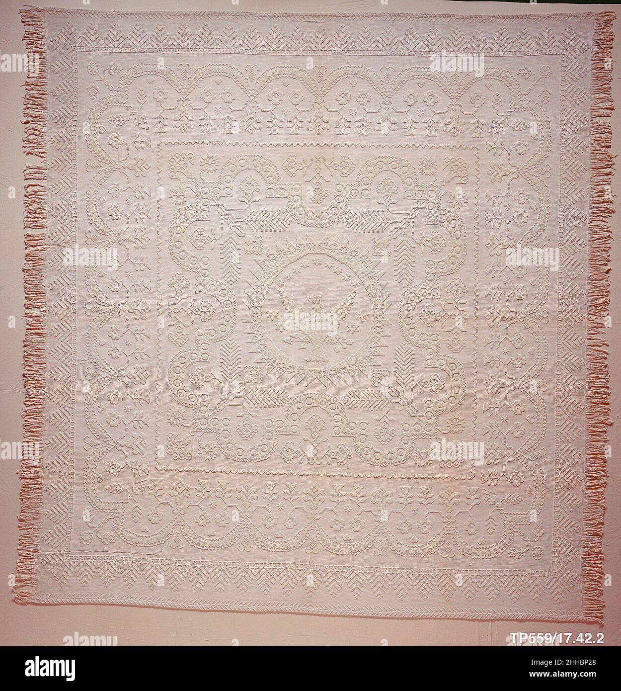 Counterpane, Bolton type ca. 1820–1835 American This hand-loom-woven ...