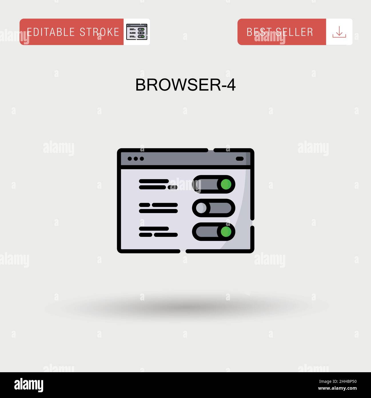 Browser window icon minimal Stock Vector Images - Alamy