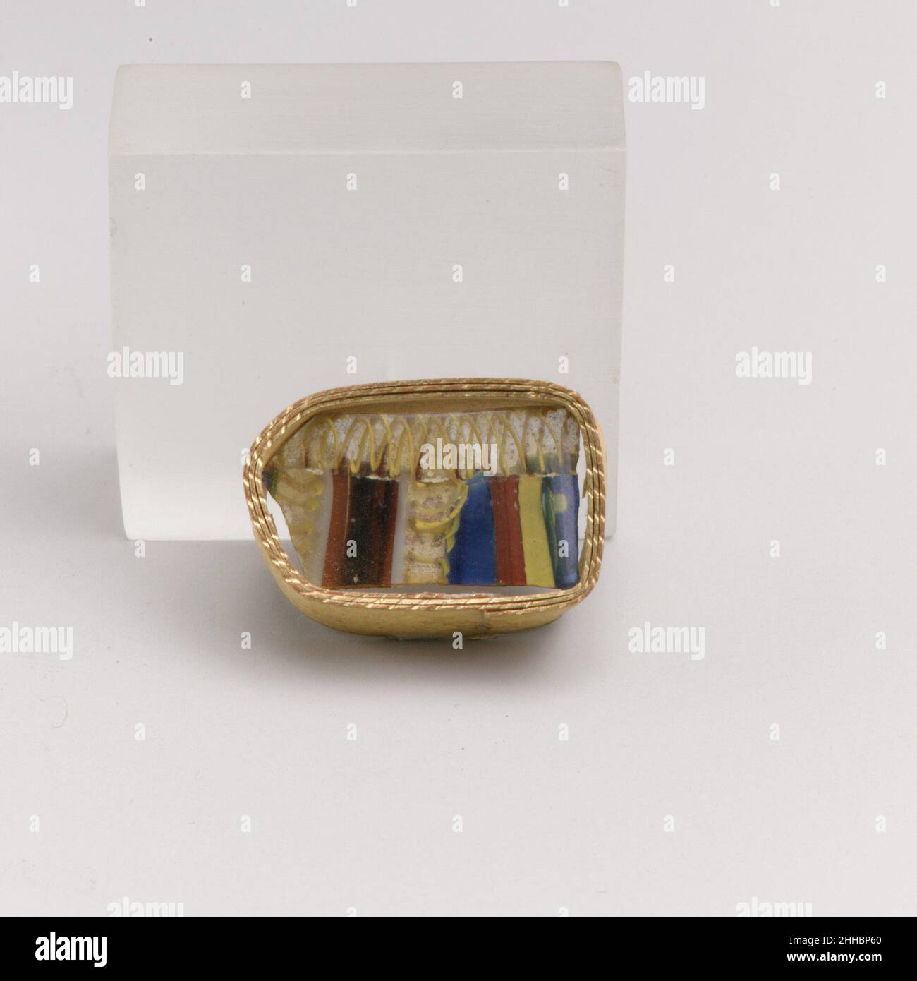 Glass striped mosaic fragment late 1st century B.C.–early 1st century A ...