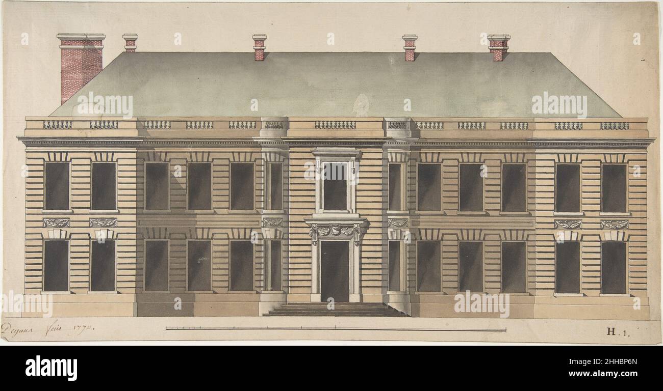 Elevation for a Palace Façade 1770 Degana. Elevation for a Palace ...