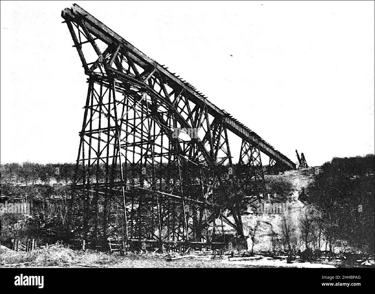 Soo Line High Bridge Construction 1 Stock Photo - Alamy