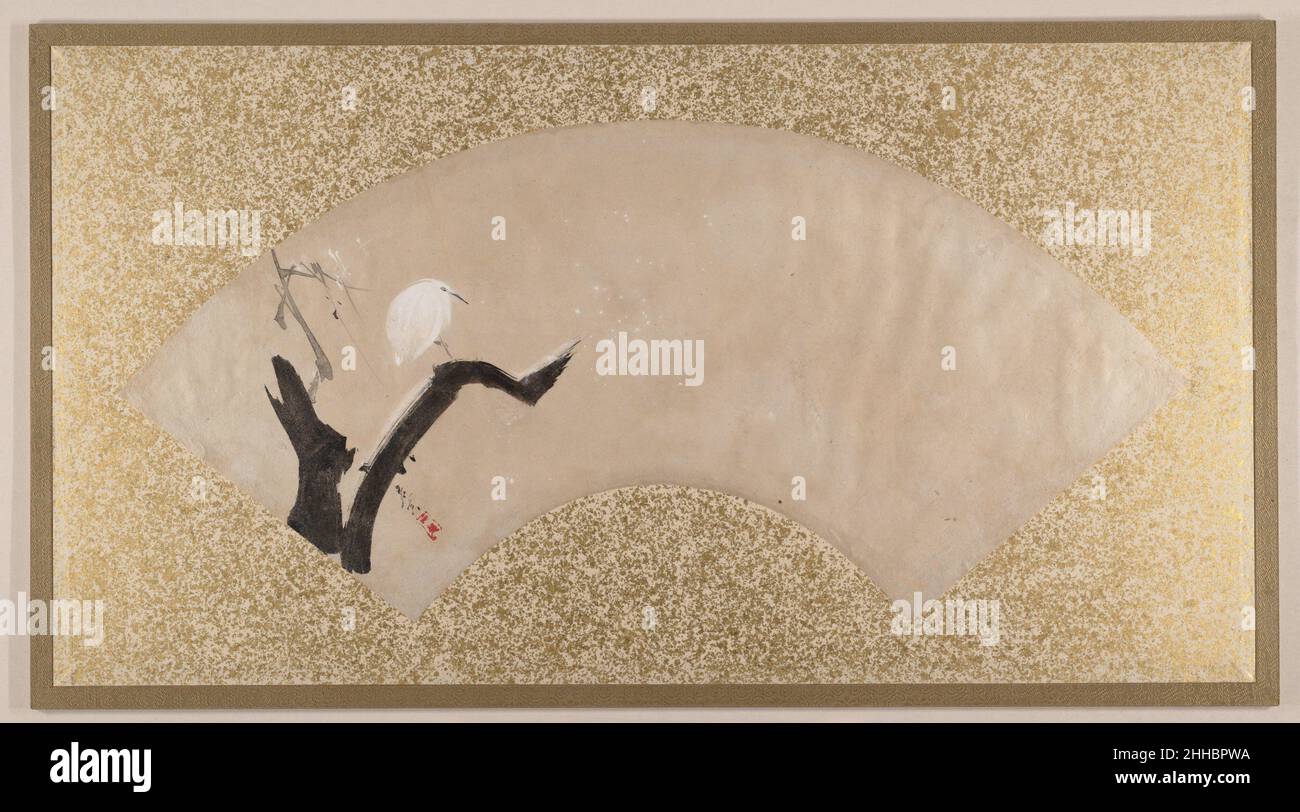 Egret on Tree Stump late 19th century Shibata Zeshin Japanese. Egret on ...