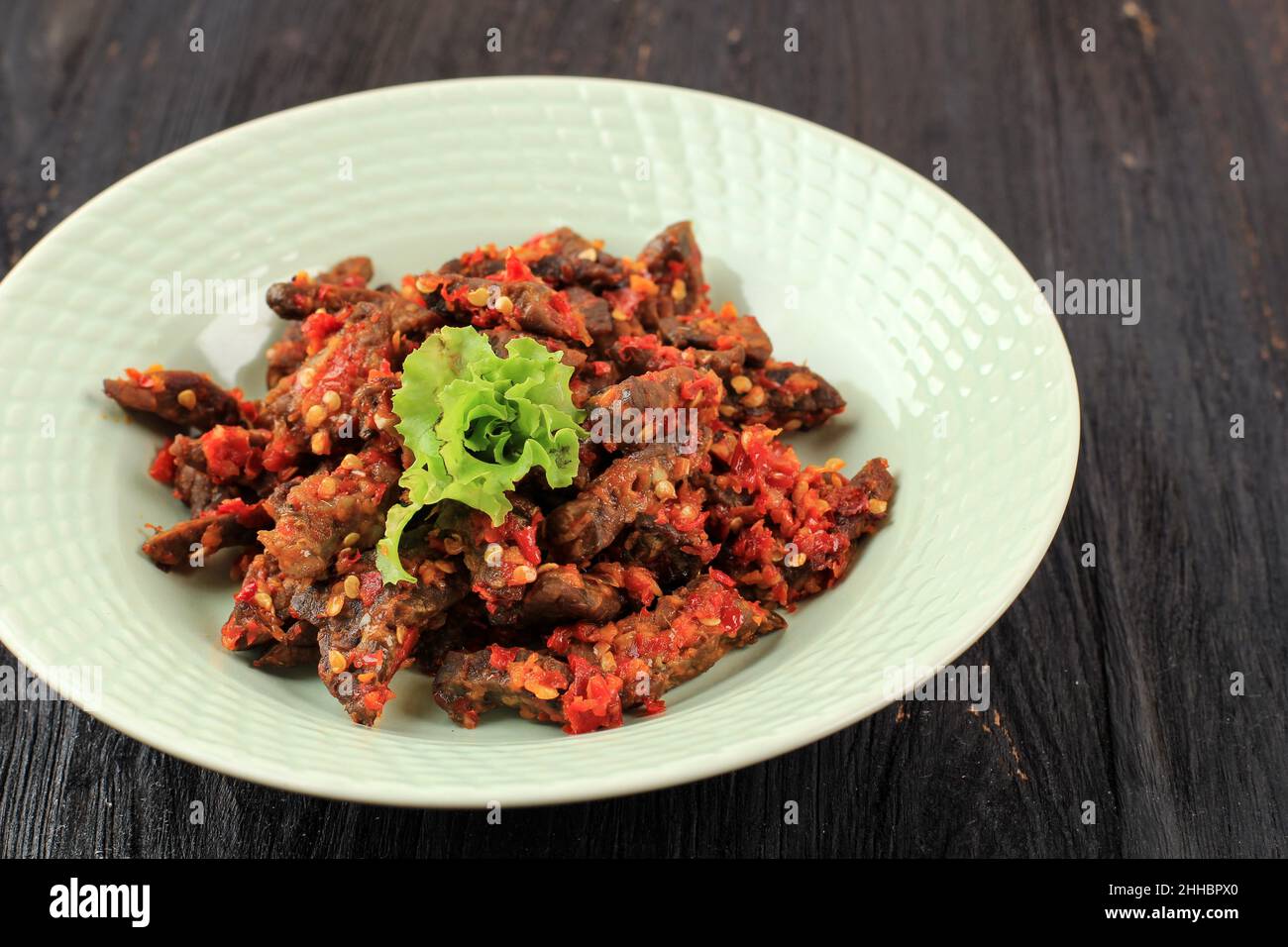 Balado Paru, Indonesian Menu Made from Beef Lungs Cooked Stir Fry in ...