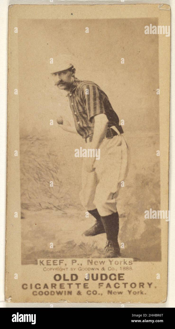 Timothy John "Tim" Keefe, Pitcher, New York, from the Old Judge series ...