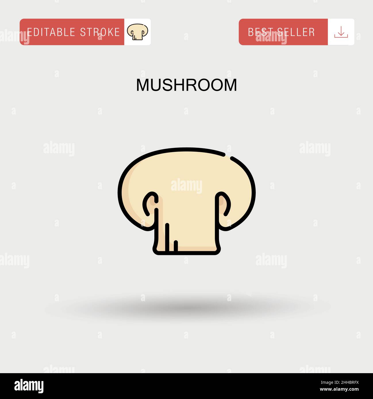 Mushroom Simple vector icon Stock Vector Image & Art - Alamy