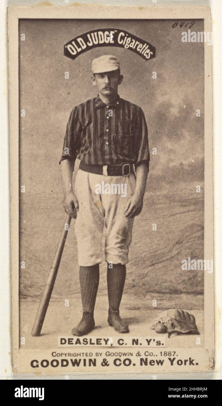 Thomas H. "Pat" Deasley, Catcher, New York, from the Old Judge series ...