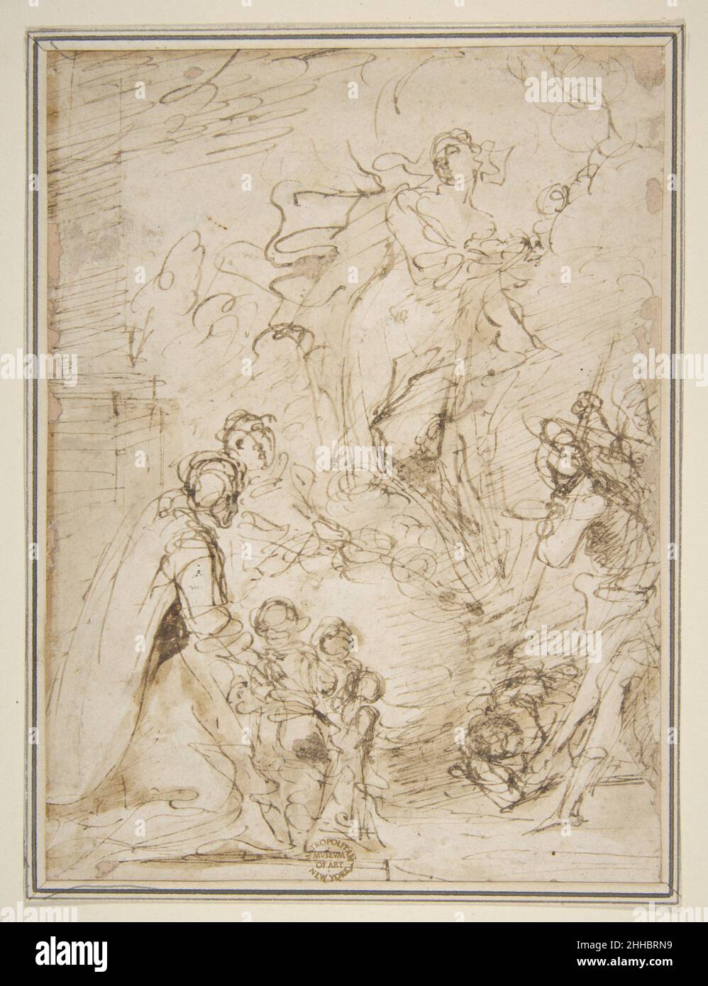 An Apparition 1615–73 Salvator Rosa Italian. An Apparition 340635 Stock ...