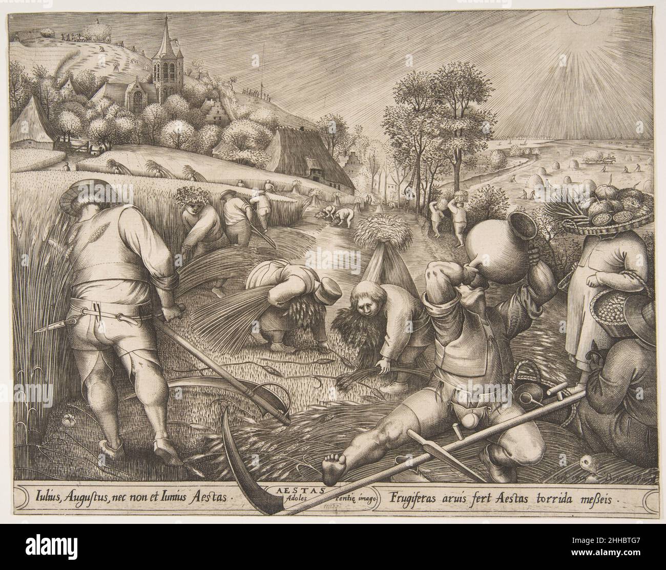 Summer (Aestas) from the series The Seasons 1570 Pieter van der Heyden ...