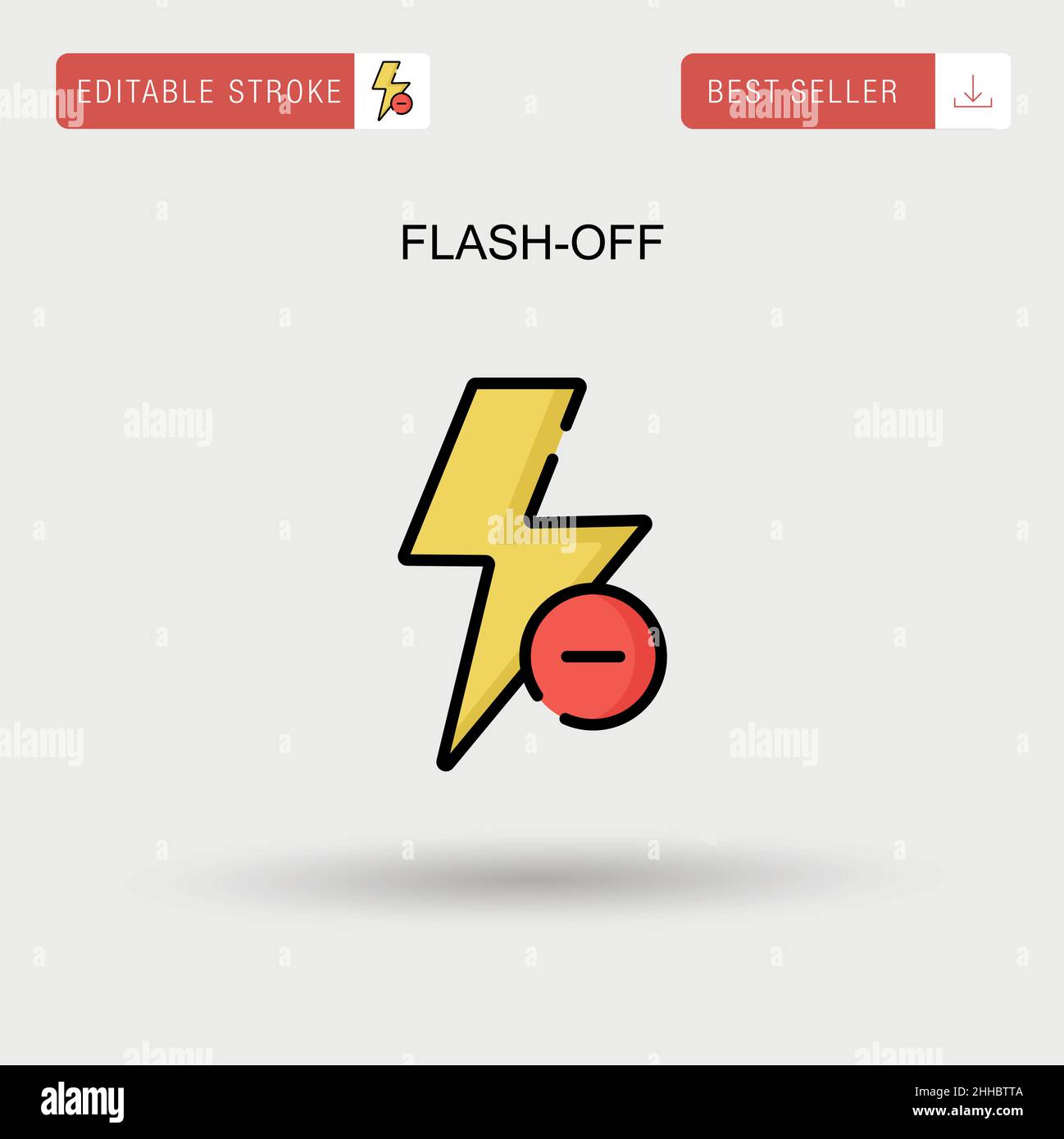 Flash-off Simple vector icon Stock Vector Image & Art - Alamy