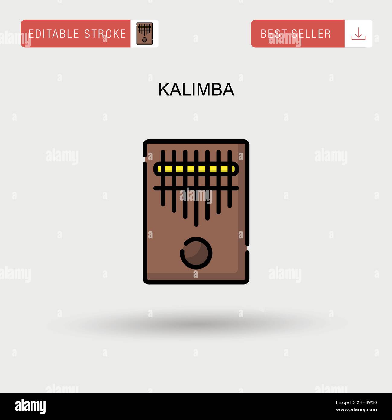 Kalimba Simple vector icon Stock Vector Image & Art - Alamy