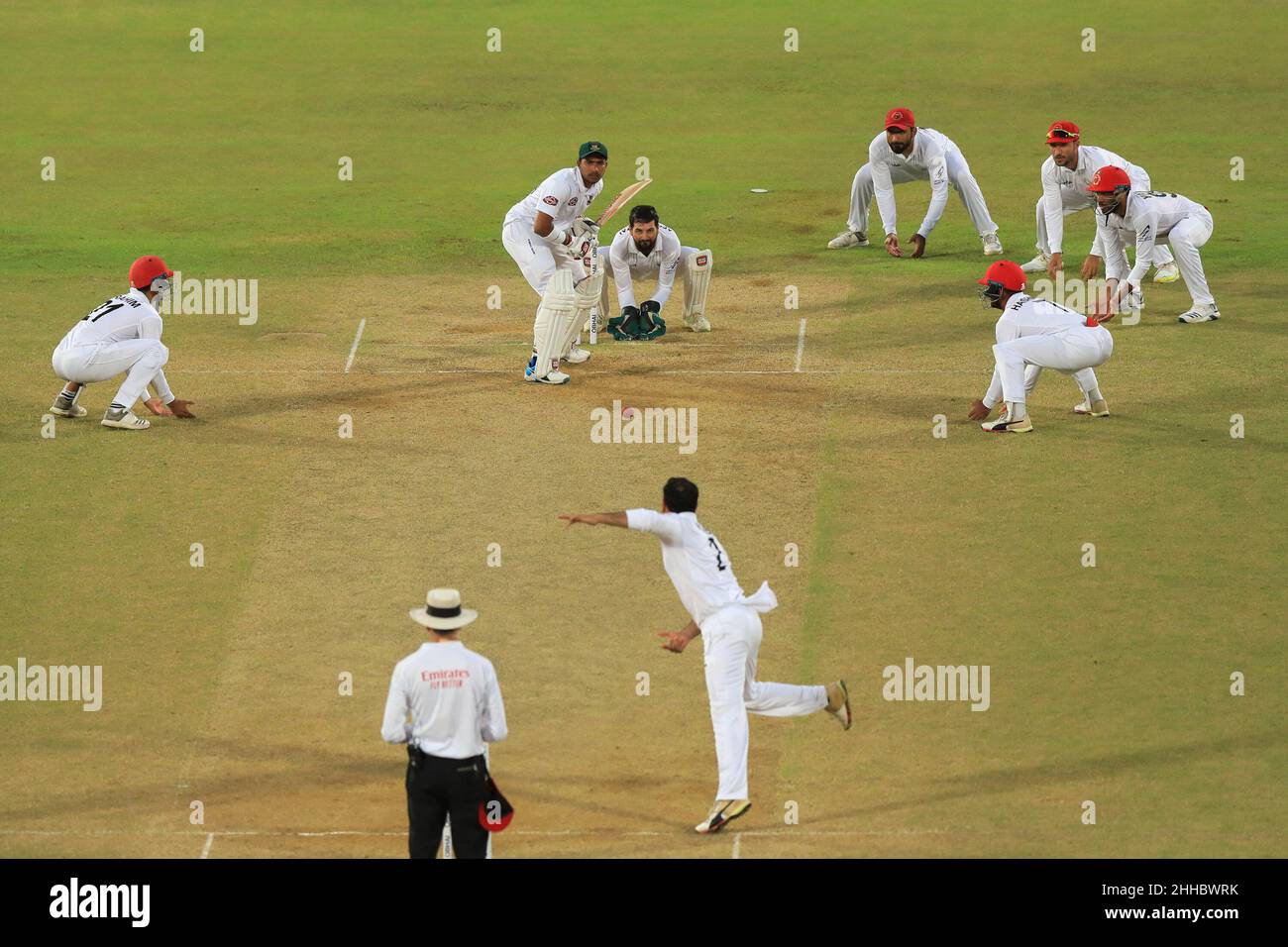 Afghanistan cricketer Captain Mohammad Nabi (No.2) in action during one ...