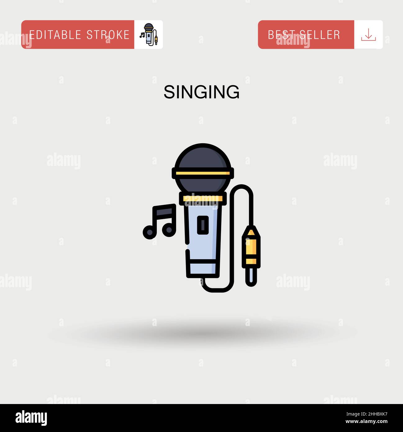 Singing Simple vector icon Stock Vector Image & Art - Alamy