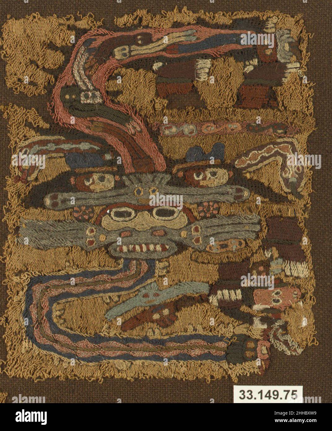 Embroidered Mantle Fragment 5th–2nd century B.C. Paracas. Embroidered ...