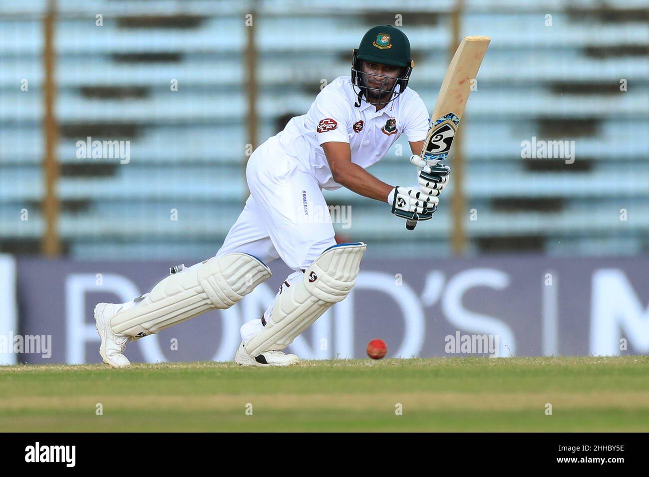 Bangladesh cricketer Shakib Al Hasan in action during one-off cricket ...